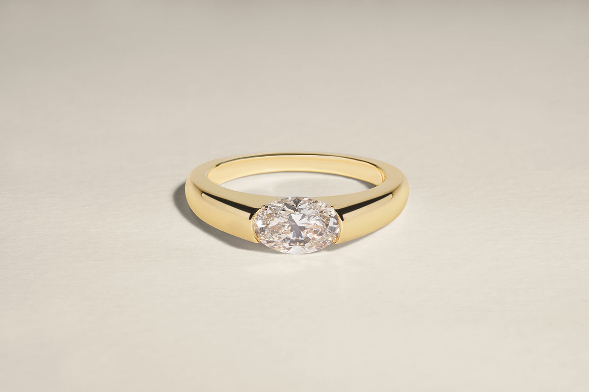 1.01 Carat Oval Brilliant Diamond Venus Ring – Karina Noel